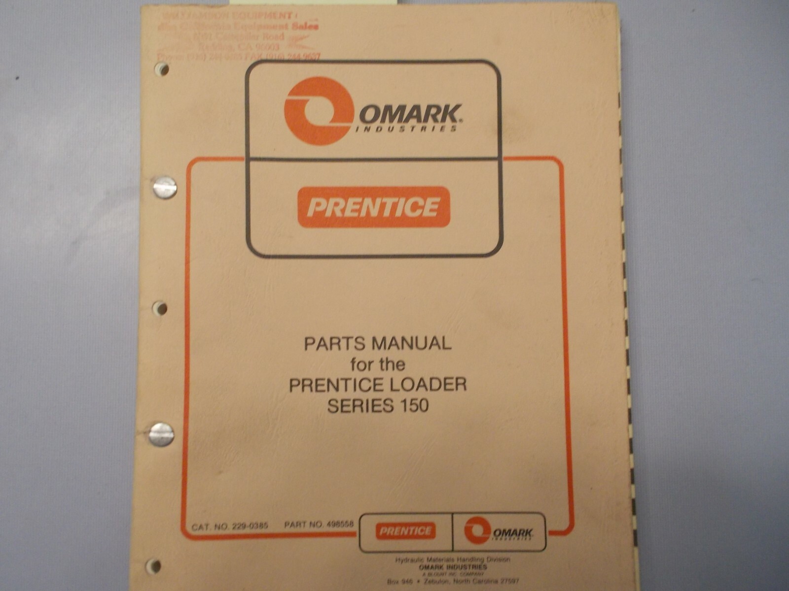 Prentice Hydro ax 150 Loader parts manual | eBay