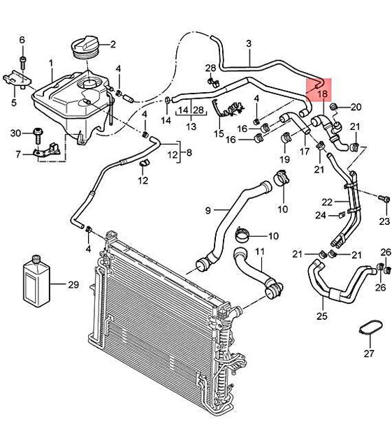 Porsche Cayenne 9pa Water Coolant Hose 95510632350 Genuine for sale ...