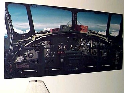B-17 B17 WWII Aircraft Instrument Panel w/Gauges 6 Foot Lifesize Poster ...
