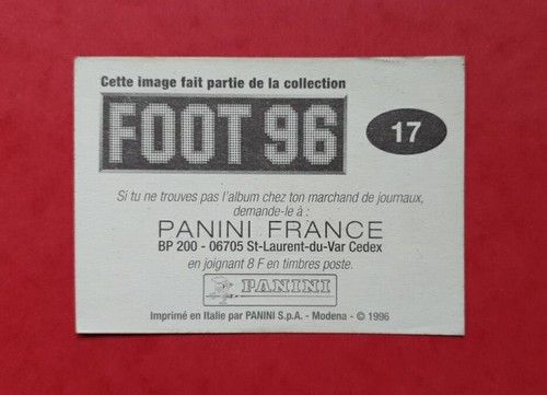 PSG PARIS #17 PANINI FOOT 96 | eBay