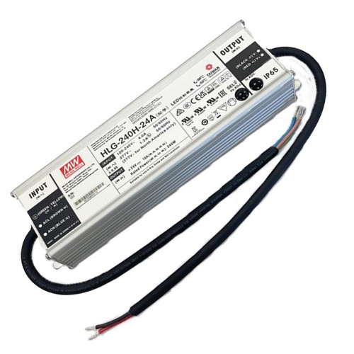 MeanWell HLG-240H-24A Alimentatore Led Driver IP67 240W 24V 10A Input ...