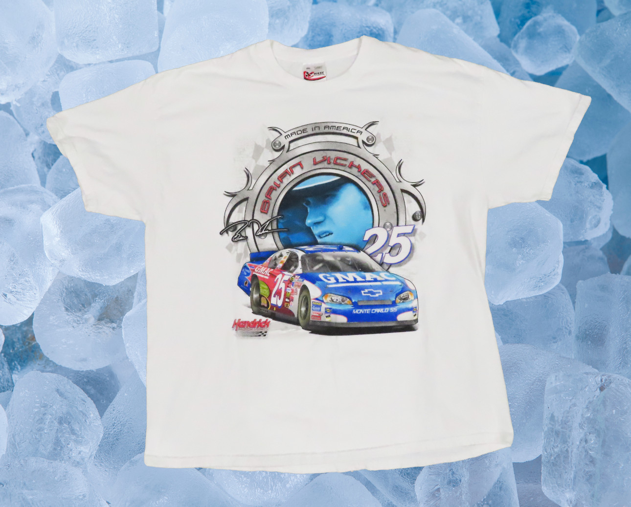 Vintage Brian Vickers Chase Authentic GMAC 2XL Tee Sh… - Gem