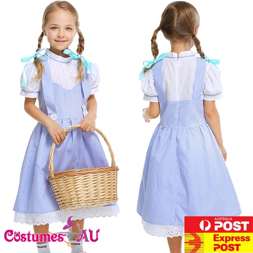 Girls Dorothy The Wizard of Oz Costume Book Week Party Kids Child Fancy ...