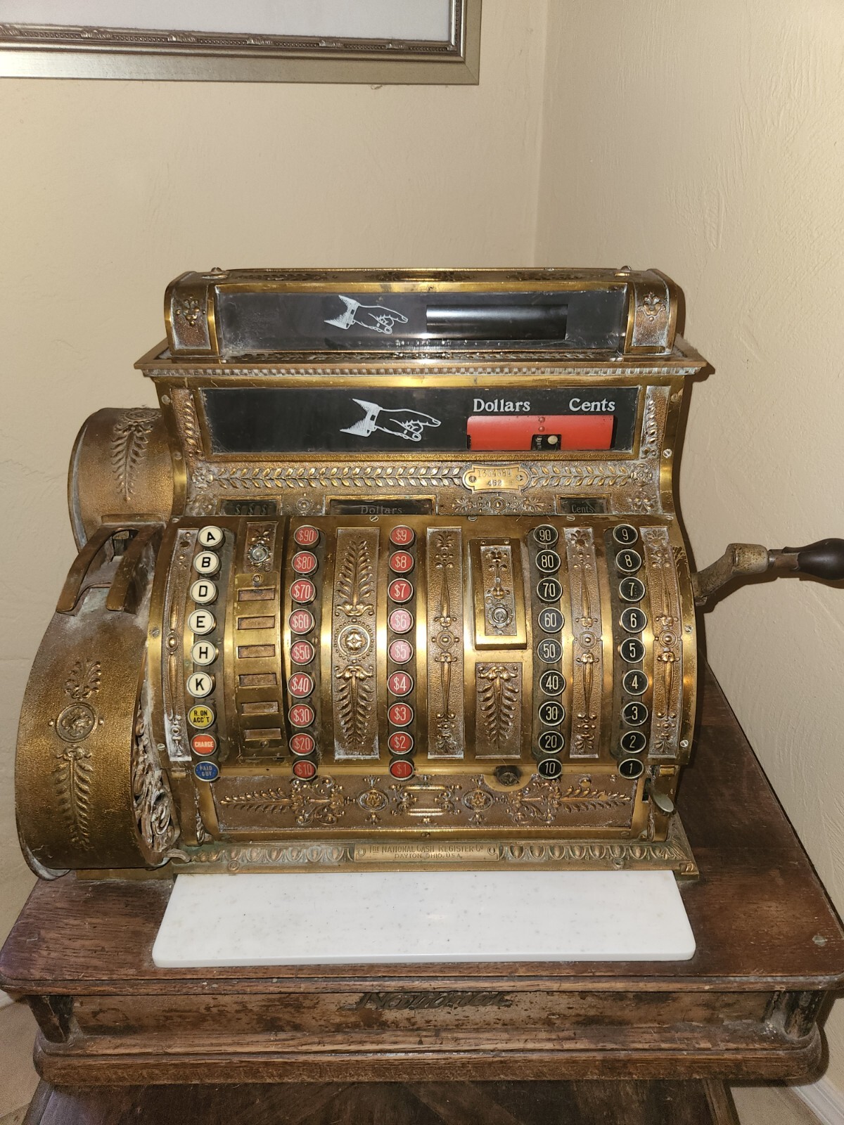 Antique NATIONAL BRASS CASH REGISTER (1914) MODEL 462, Register ...