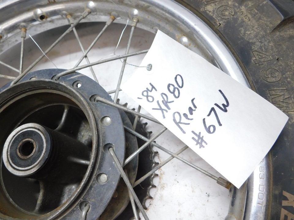 1984 Honda XR80 Rear Wheel Assembly | 42601153600ZA | OE | Silver ...