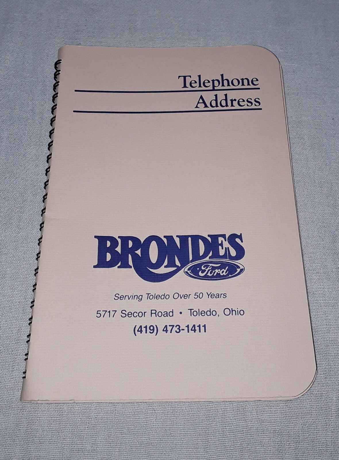 1985 BRONDES FORD TELEPHONE ADDRESS BOOK TOLEDO OHIO UNUSED NOS | eBay