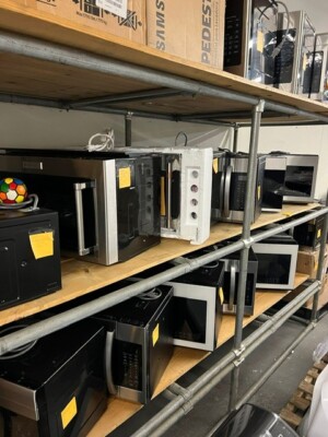 Microwaves over the range, a lot of different models, stainless steel ...