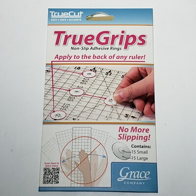 TrueGrips Non slip Adhesive Rings Quilting Ruler True Grips by TrueCut ...