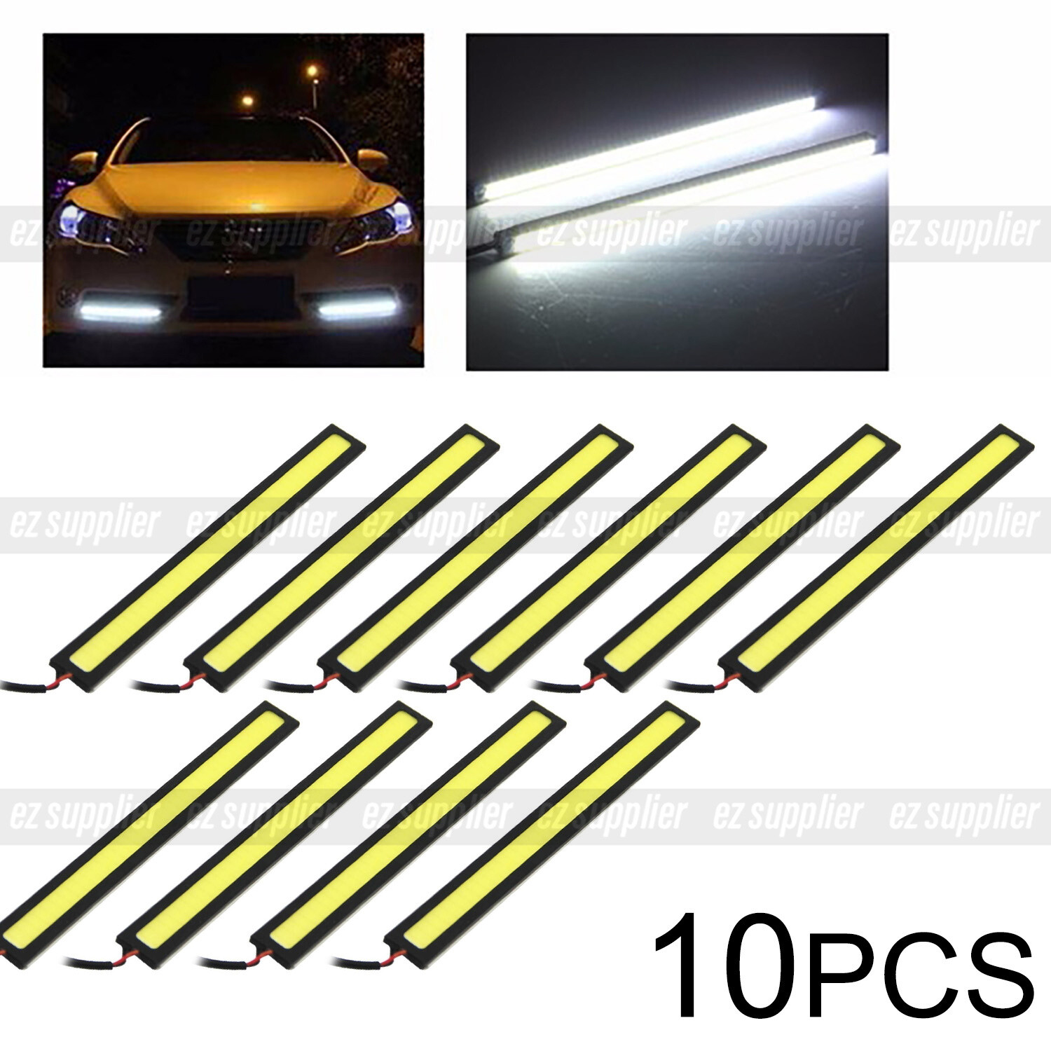 10x 12V Waterproof White DRL LED Strip Lights Bars Camping Caravan Boat ...