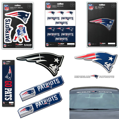NFL New England Patriots Premium Vinyl Decal / Sticker / Emblem - Pick ...