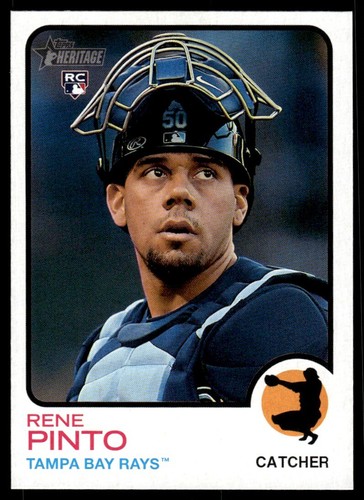 2022 Topps Heritage High Number Rene Pinto Rookie Tampa Bay Rays #667 ...