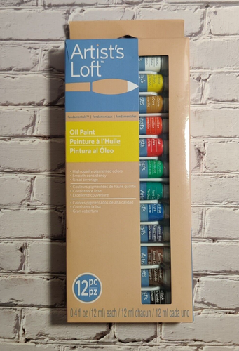 Artists Loft Basics Oil Paint Set 12 Pc Color Tubes, Art Supplies- NEW ...