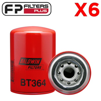 6 x BT364 Baldwin Oil Filter - Fits Caterpillar, Dynapac 1R0734, LF654 ...