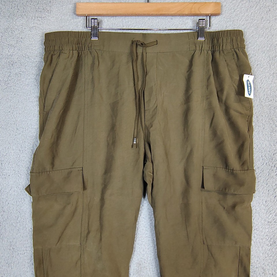 Old Navy Joggers Men's XL Olive Green Cargo Pocket Drawstring Waist ...
