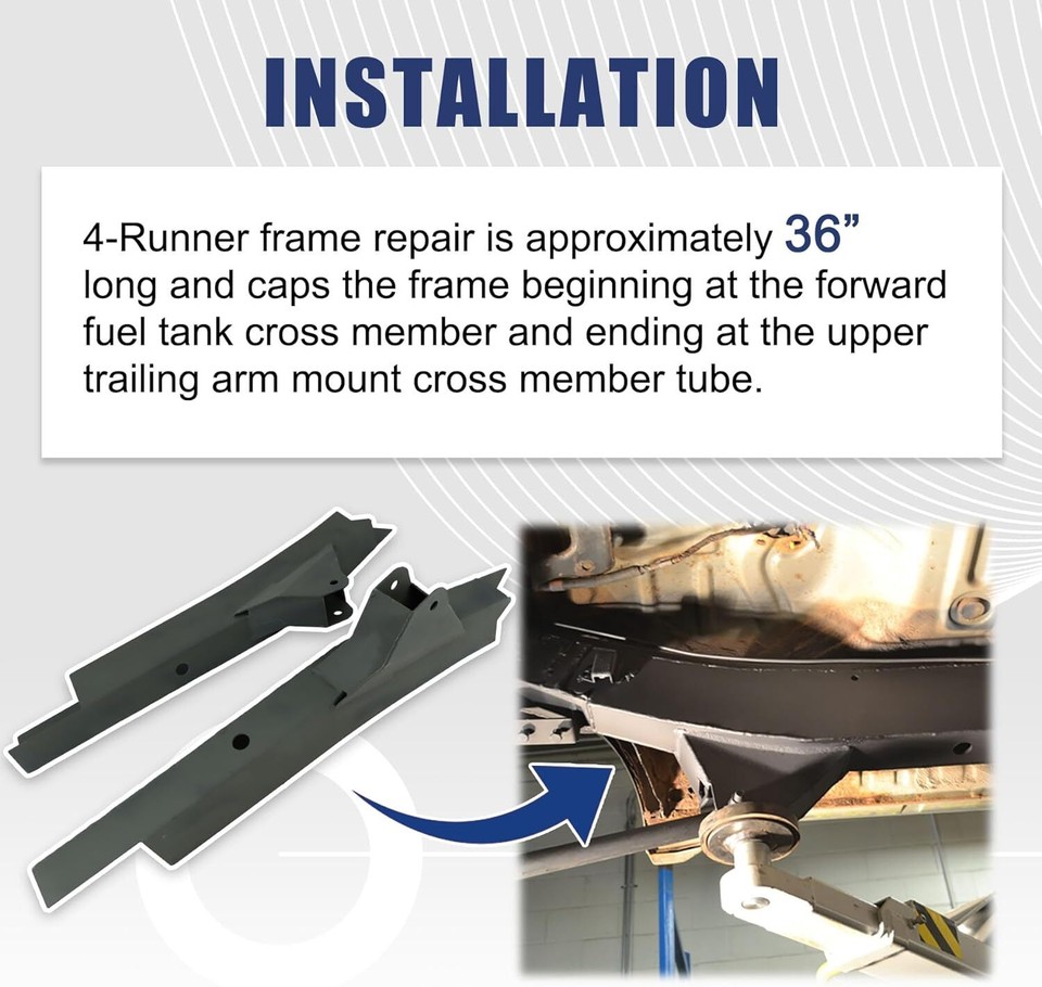 Mid Rear Frame Section for 96-02 Toyota 4Runner 3rd Gen, Driver ...