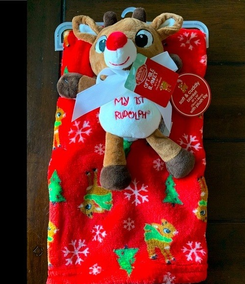 NWT Rudolph the Red Nose Reindeer Baby’s First Christmas Blanket & toy ...