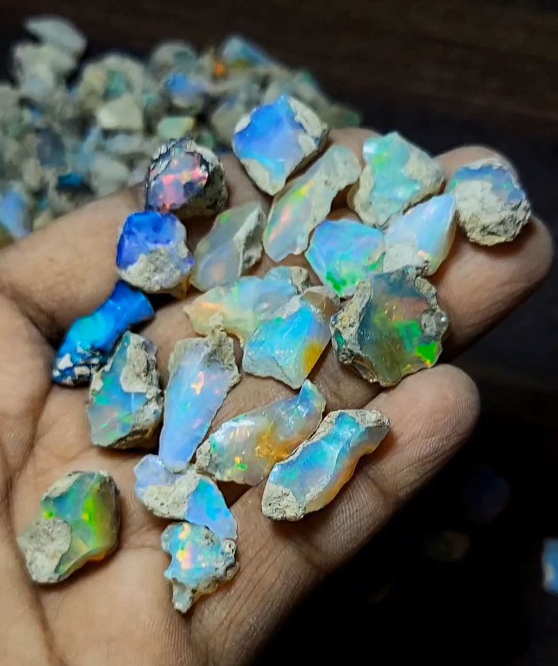 Dry opal rough lot AAA Cut grade opal rough natural Ethiopian Welo opal ...