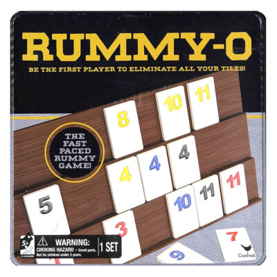 Cardinal Classic Rummy O Board Family Game w/ Tin Storage Kids/Children ...