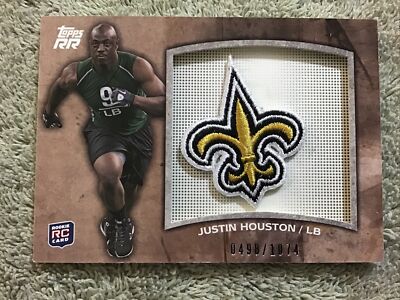 2011 Topps Rising Rookies JUSTIN HOUSTON Team Logo Patch #d New Orleans ...