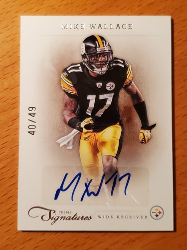 2011 Prime Signatures Autographs Silver #128 Mike Wallace Steelers WR ...