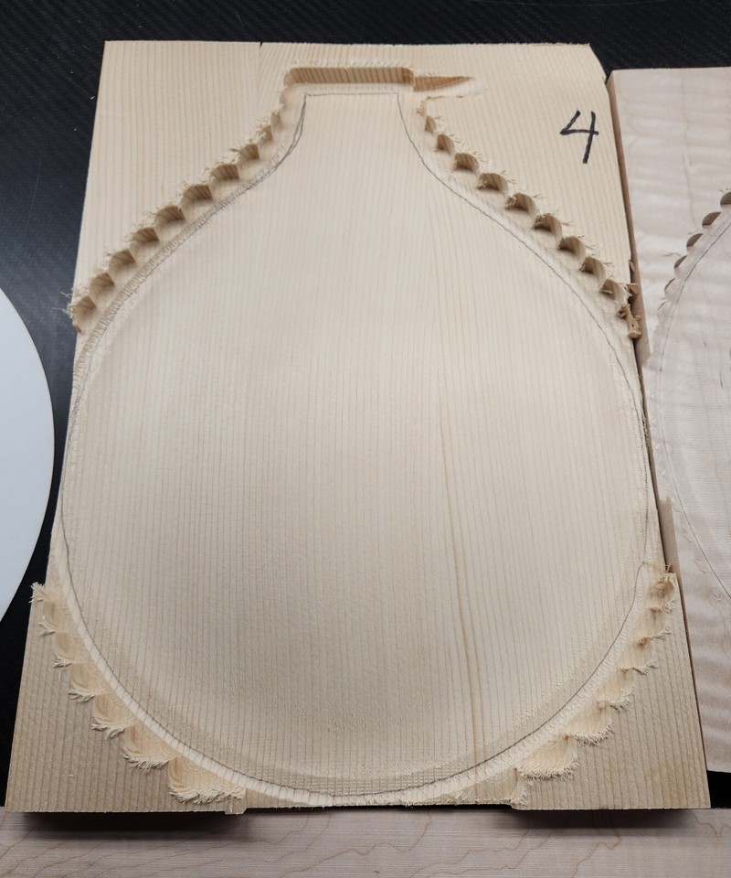 arch top MANDOLIN wood pre-carved CNC plates maple spruce by for ...
