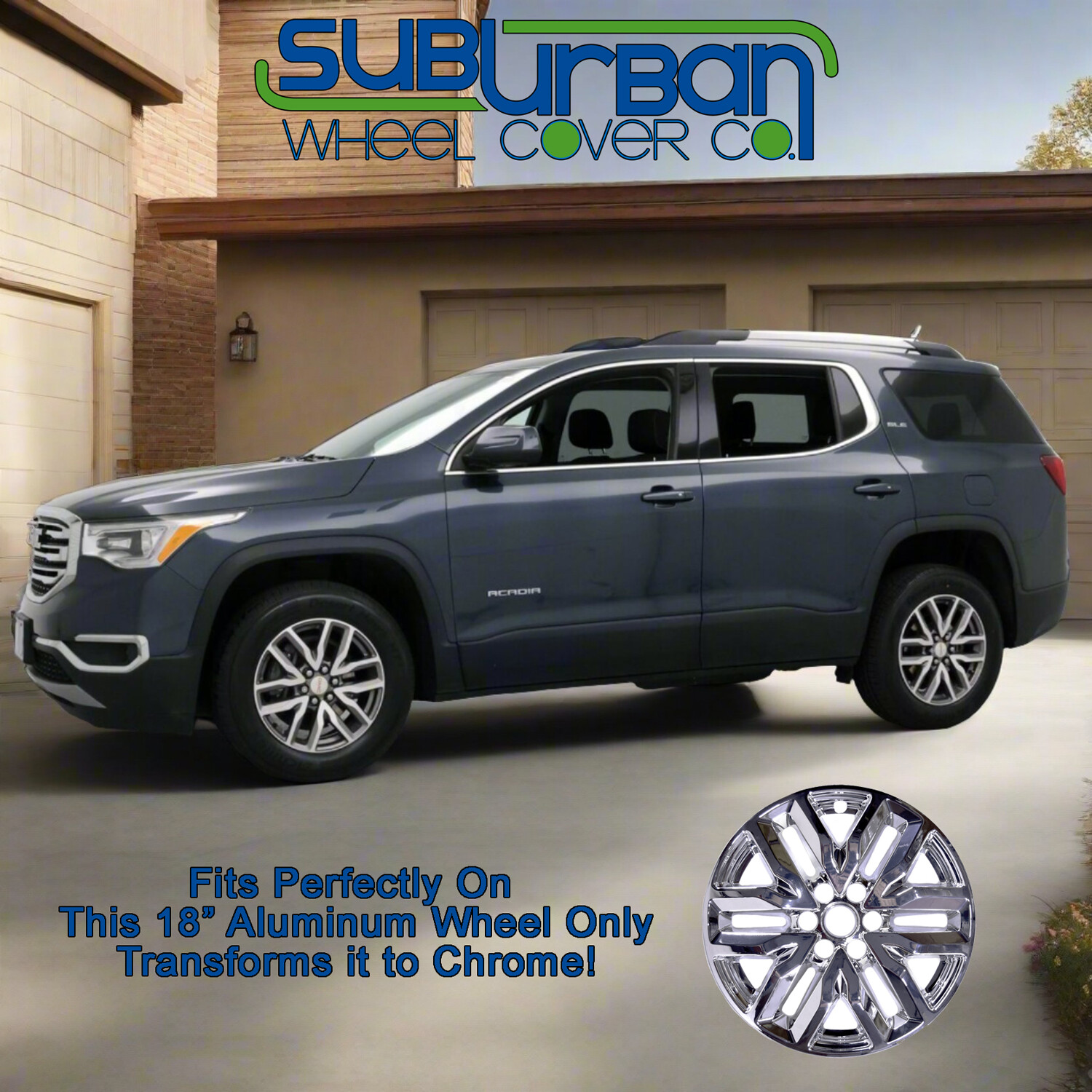 2017-2019 GMC Acadia 18" CHROME Wheel Skins # IMP-466X SET/4 | eBay