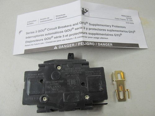 Square D Mini Circuit Breaker, 10A, 1 Pole, 120/240, QOU120, New Unused ...