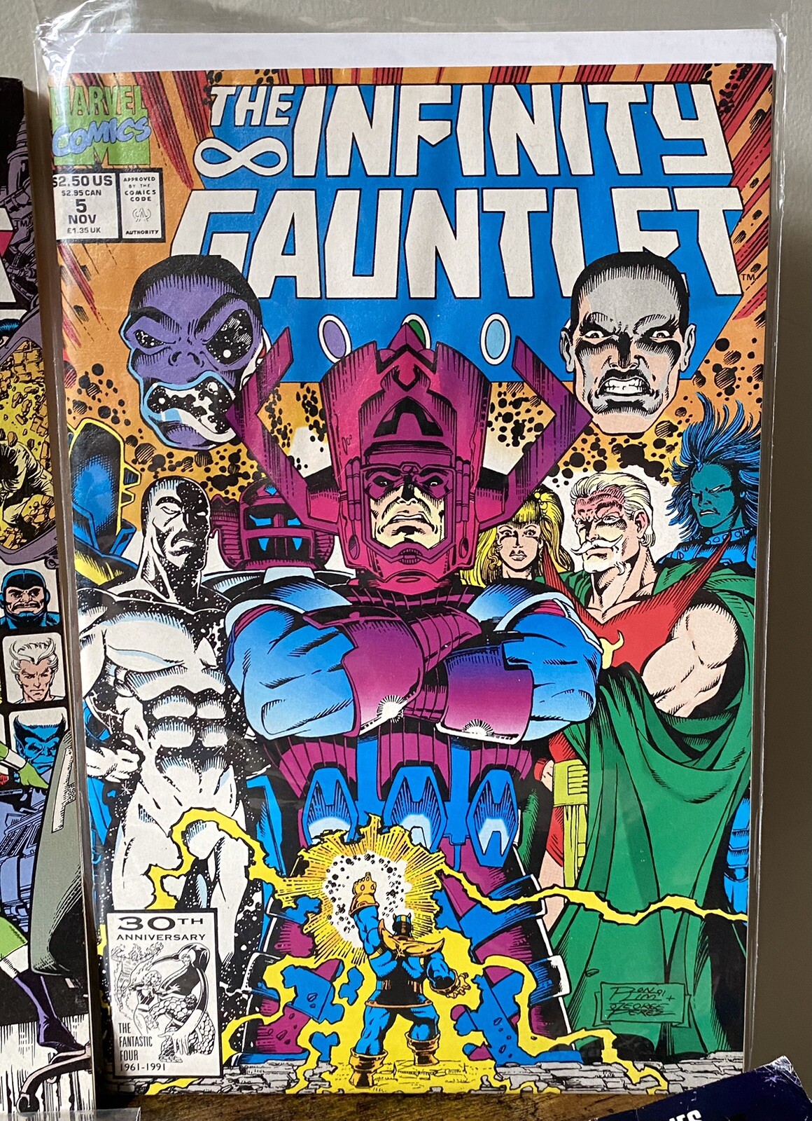 “4 Vintage Marvel Comic Books”: Infinity Gauntlet 2/5, Venom 2, Secret ...