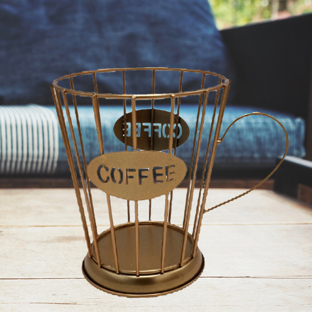 Coffee Cup Shape Retro Coffee Capsule Storage Basket for Home Cafe ...