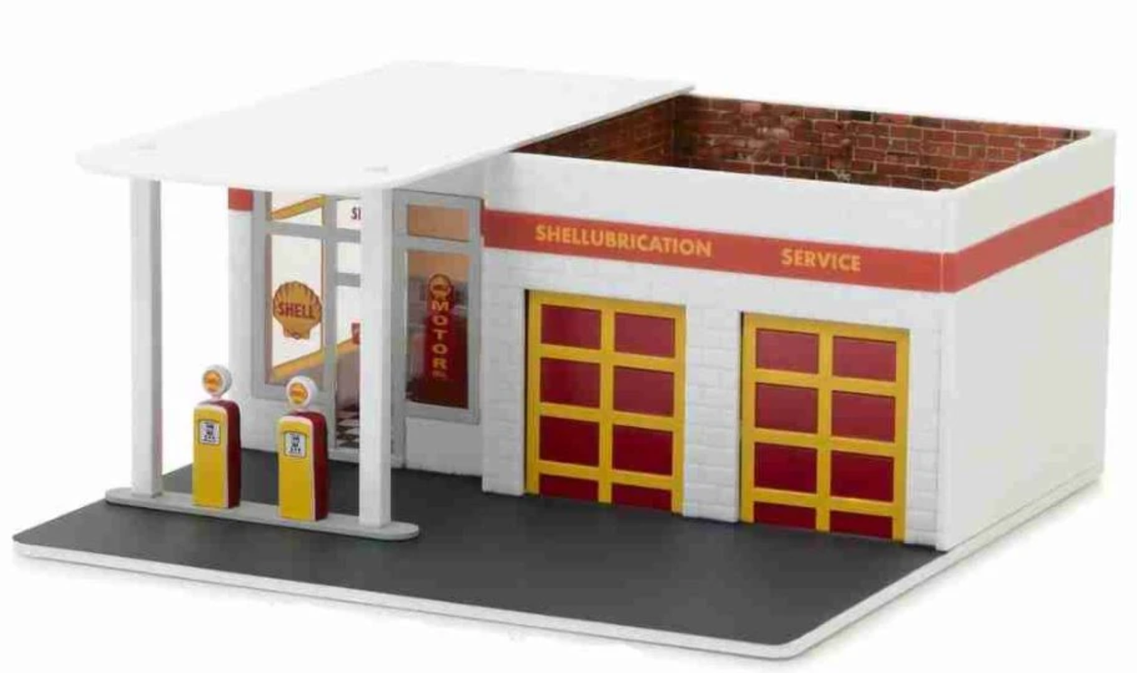 Diorama Service Station Vintage Gas Station Shell 1:64 Greenlight ...
