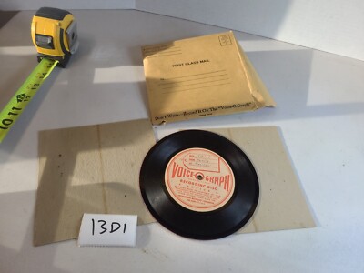 Voice O Graph Recording Disc Record Vinyl With Mailer 13D1 envelope ...