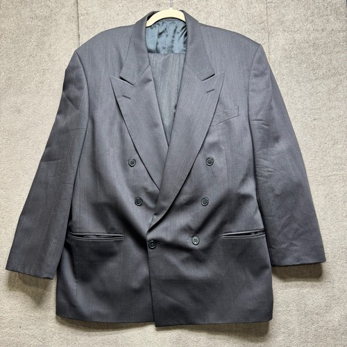 Vintage Yves Saint Laurent YSL Suit 42R Blue Super 120 Wool Italy Pants ...