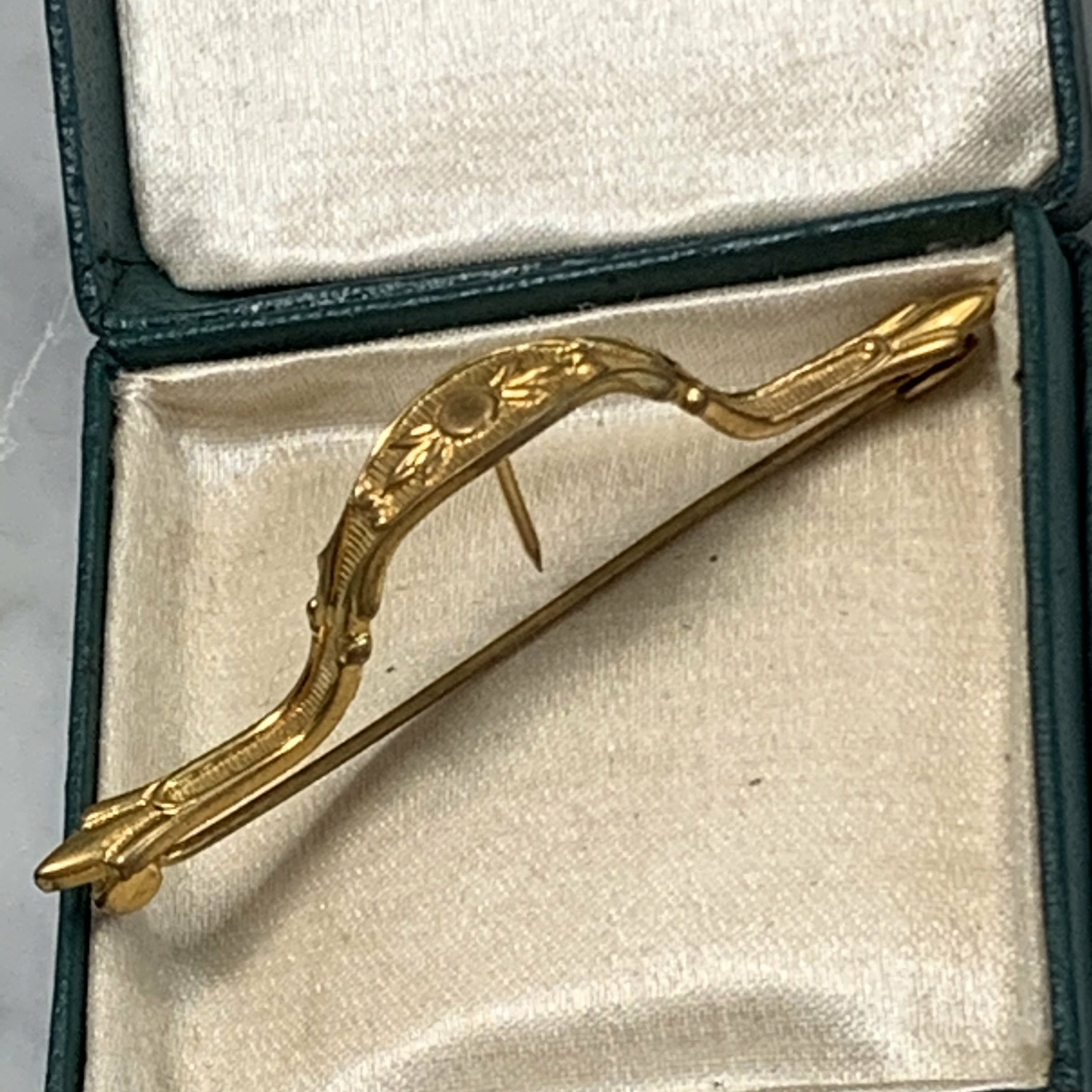Victorian 10K Gold Scarf Pin - Gem