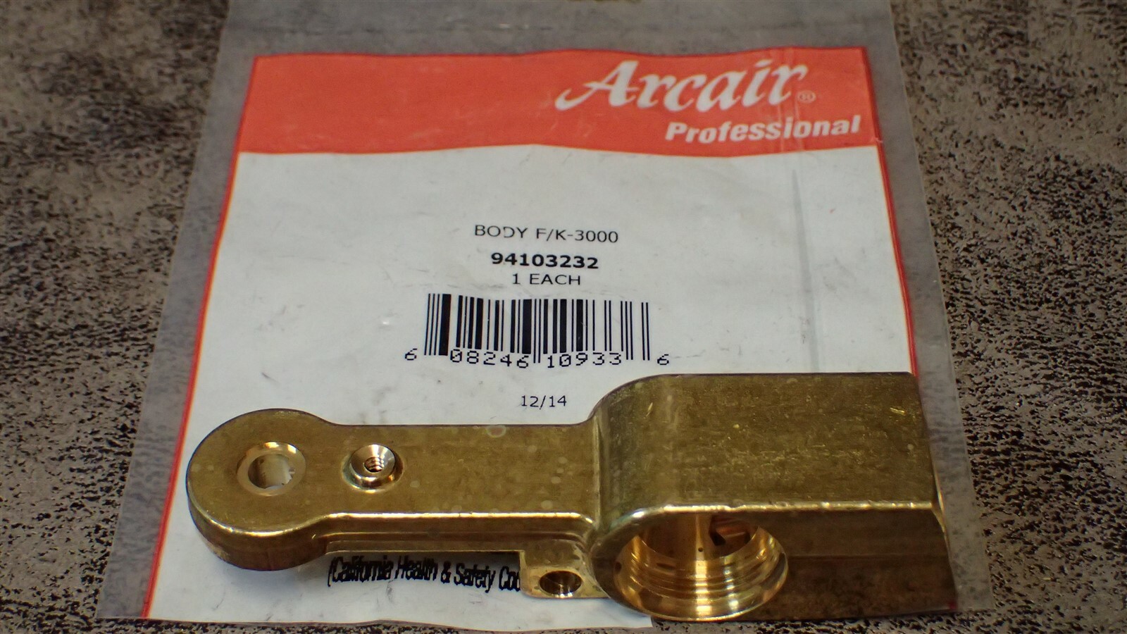 94-103-232 Arcair Replacement Torch Body for K3000 - Arc Gouging (BN90 ...