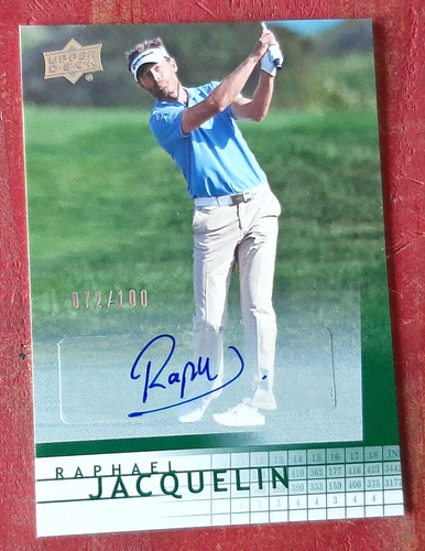 RAPHAEL JACQUELIN RETRO ROOKIE AUTO /100 ~ 2013 SP GAME USED GOLF #R36 ...