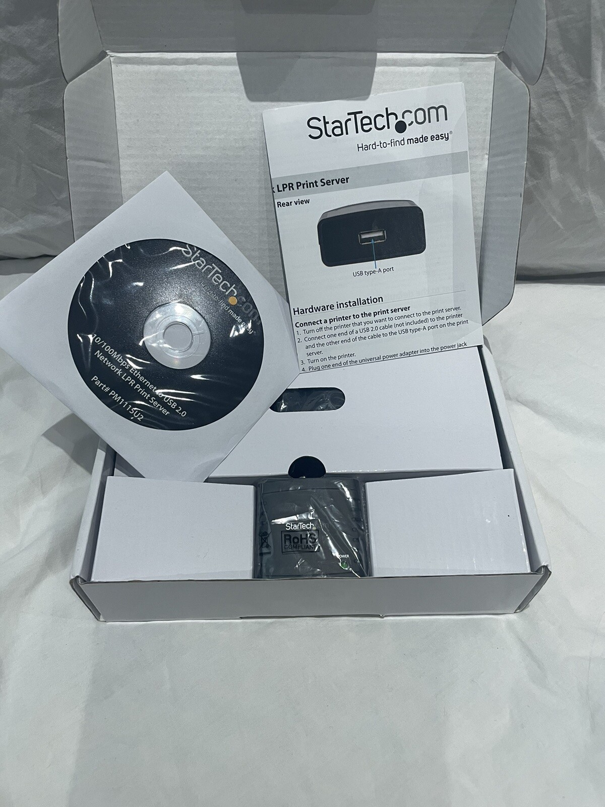 StarTech PM1115U2 10/100mbps Ethernet to USB 2.0 Network LPR Print ...