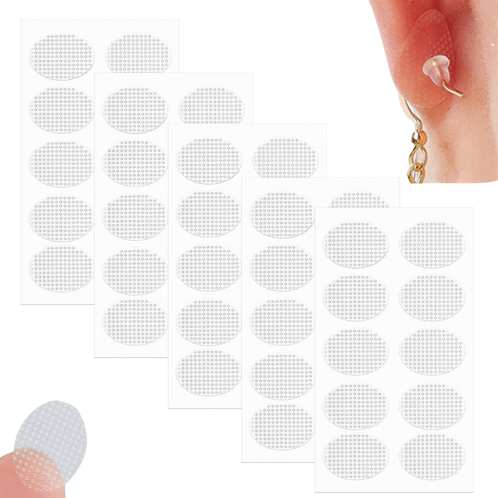 200pcs Large Earring Sticker Gift Invisible Stabilizers Ear Lobe ...