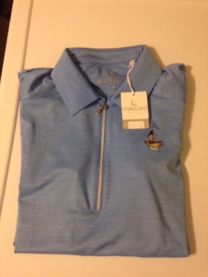 NWT Kate Lord Women's Small Ssleeve Blue Striped Golf Top NEW KL03 Club ...