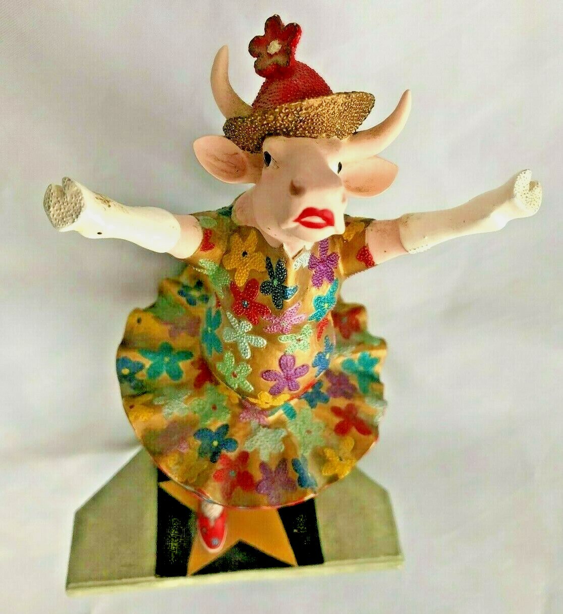 Multicolor 8" Humor Dancing Diva Cow Parade Figurine in TUTU - no Tag ...