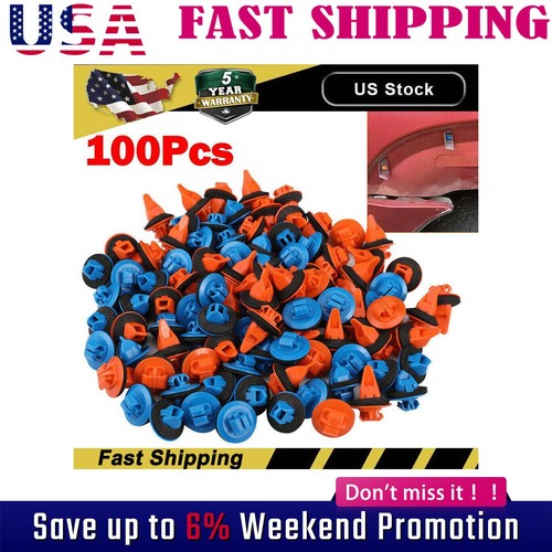 100PCS Fender Flare Retainer Clips FitFor 2005-2015 Toyota Tacoma 75495 ...