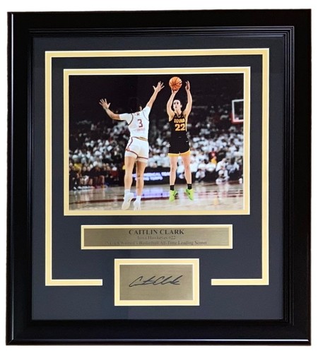 Caitlin Clark Frame 8x10 Iowa Hawkeyes Black Jersey Photo w/ Laser ...