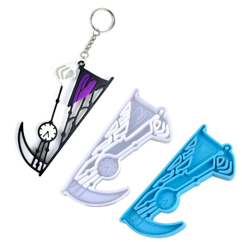 Resin Casting Silicone Mold Scythe Keychain Pendant Jewelry DIY | eBay