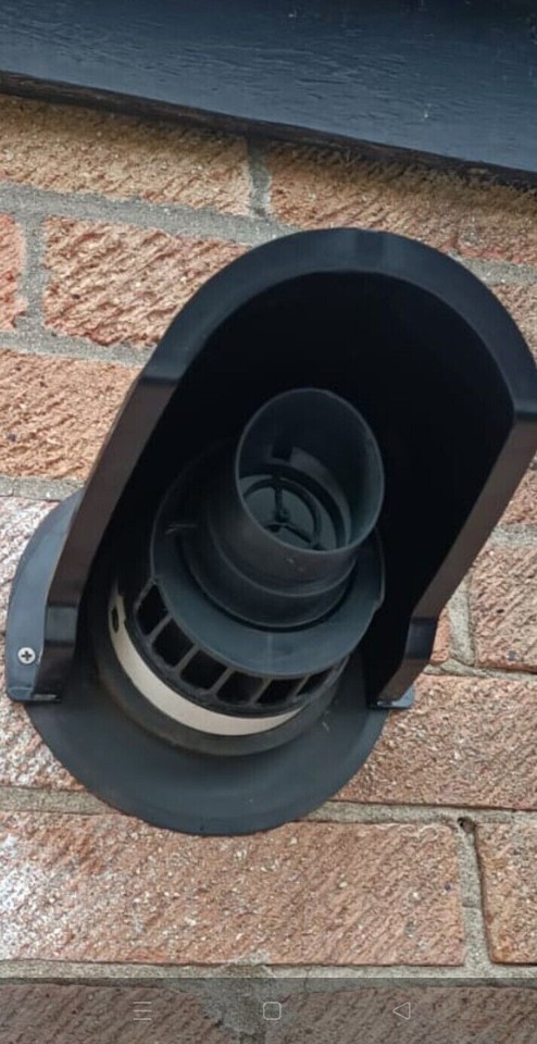 Boiler Flue Guard Rain Cover Cowl Terminal Cage. Screws and wall plugs ...