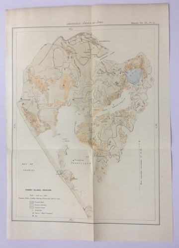Vintage Map Ramri Island, Arakan. 11in x 16in | eBay