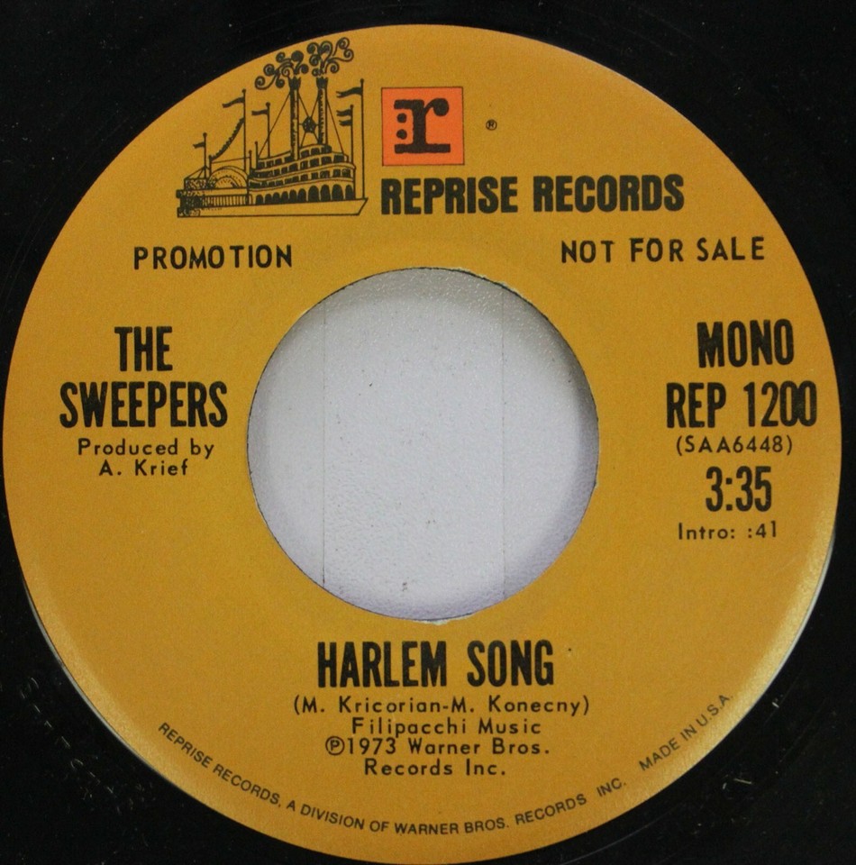 Rock Promo 45 The Sweepers - Harlem Song / Harlem Song On Reprise ...