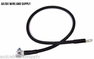 28" # 2 GAUGE TOP POST, NEGATIVE BATTERY CABLE MADE IN USA | eBay