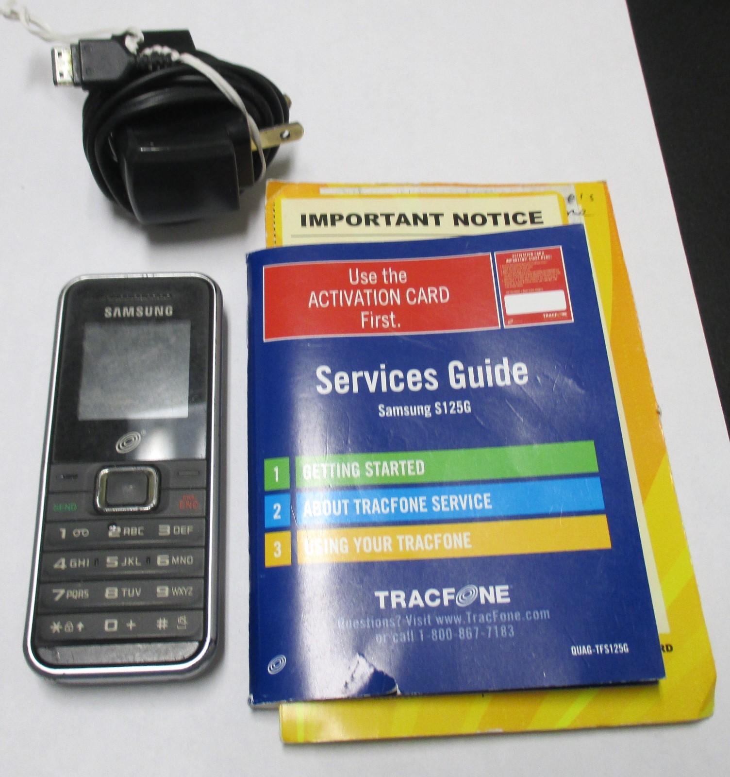 Samsung SGH S125G - Black On Silver (TracFone) Cellular Phone | eBay