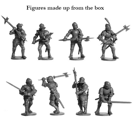 Perry Miniatures WR50 - WOTR Foot Knights 1450-1500 - 28mm PLASTIC BOX ...