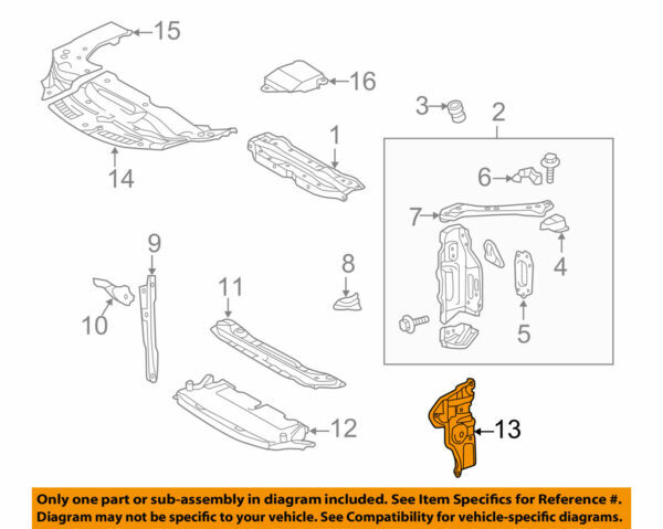 53154-30190 Toyota Guide, radiator grille side air, lh 5315430190, New ...