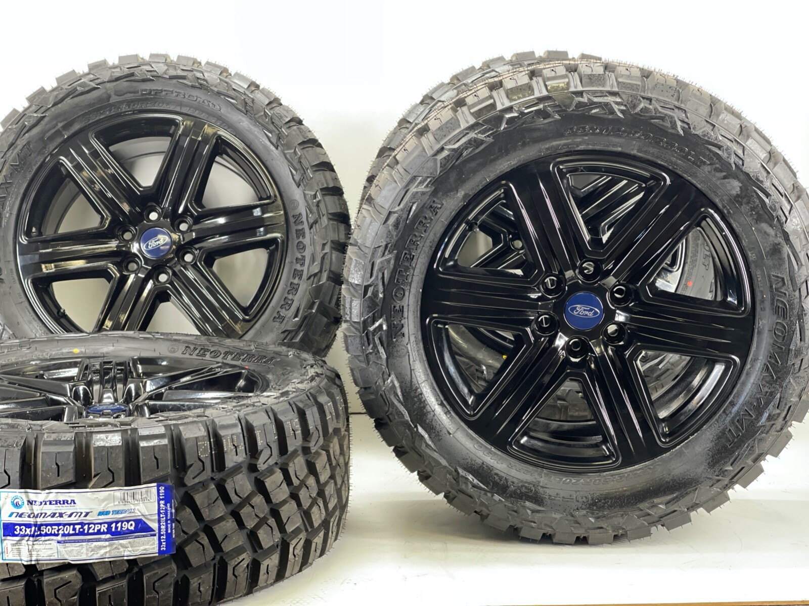 20" FORD F150 FX4 SET 4 04-19 BLACK FACTORY OEM WHEELS RIMS TIRES ...